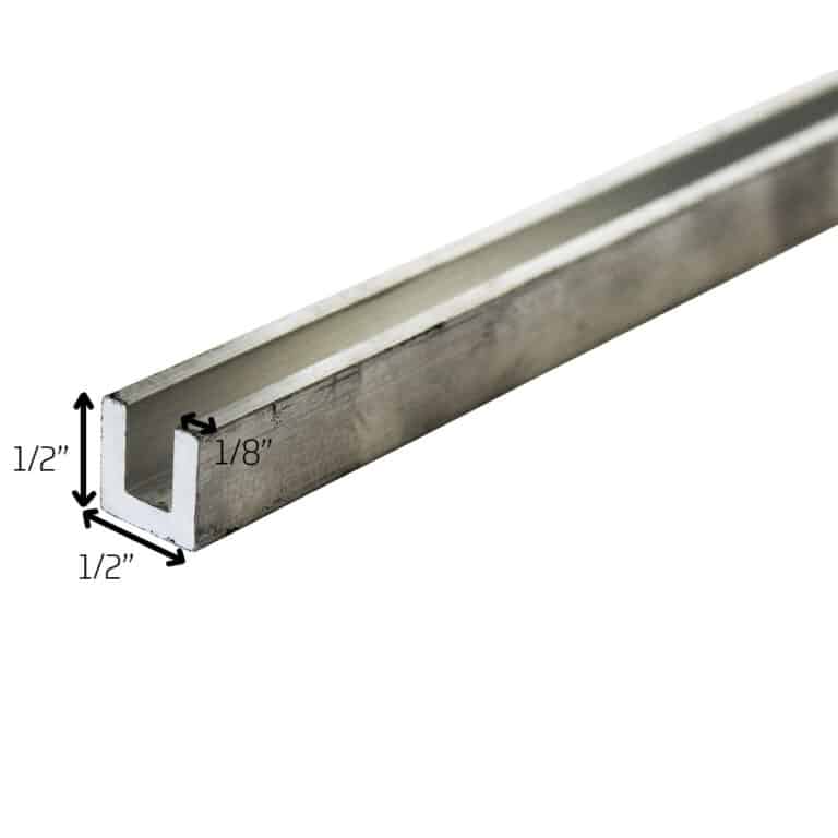 Aluminium 1/2 x 1/8 U Channel Sections | 1/2" x 1/8" (3.2mm) Wall ...