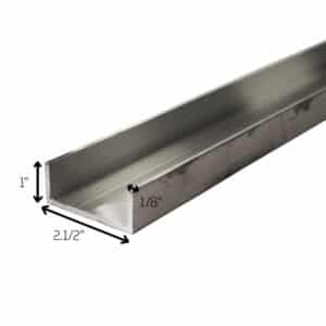 Aluminium 2.1/2 x 1 x 1/8 U Channel Sections | 2.1/2" x 1" x 1/8" (3 ...