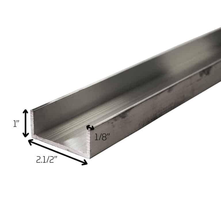 Aluminium 2.1/2 x 1 x 1/8 U Channel Sections | 2.1/2" x 1" x 1/8" (3 ...